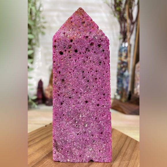 Accents | Uv Reactive Honeycomb Ruby Crystal Tower | Poshmark